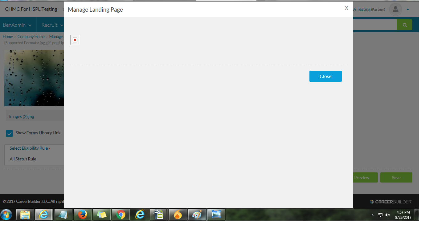 [WT-10895] IE 9|UI |Manage landing page | Uploaded image is not ...